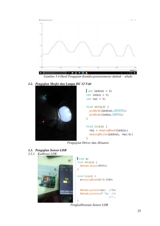Perancangan sistem kendali pid intensitas cahaya dengan arduino uno ...