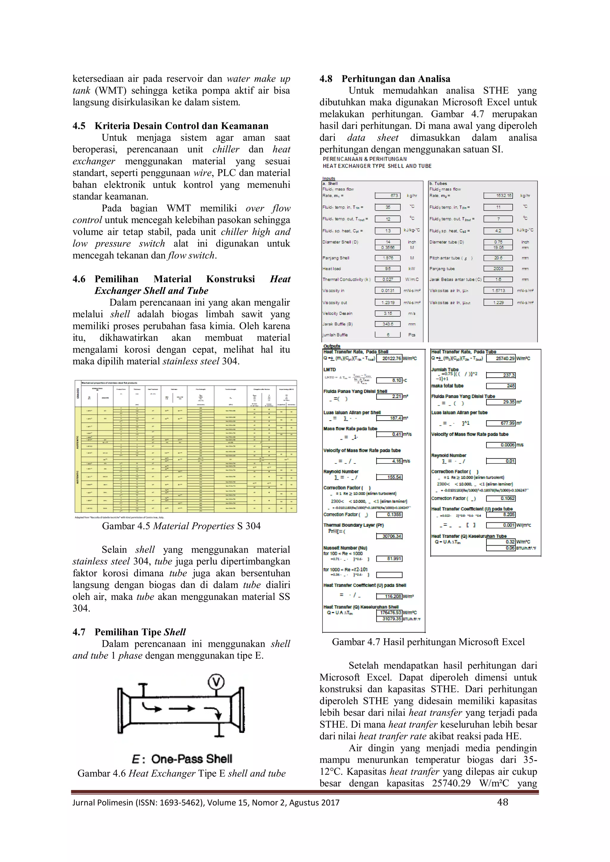 STUDI PERHITUNGAN HEAT EXCHANGER TYPE SHELL AND TUBE DEHUMIDIFIER ...