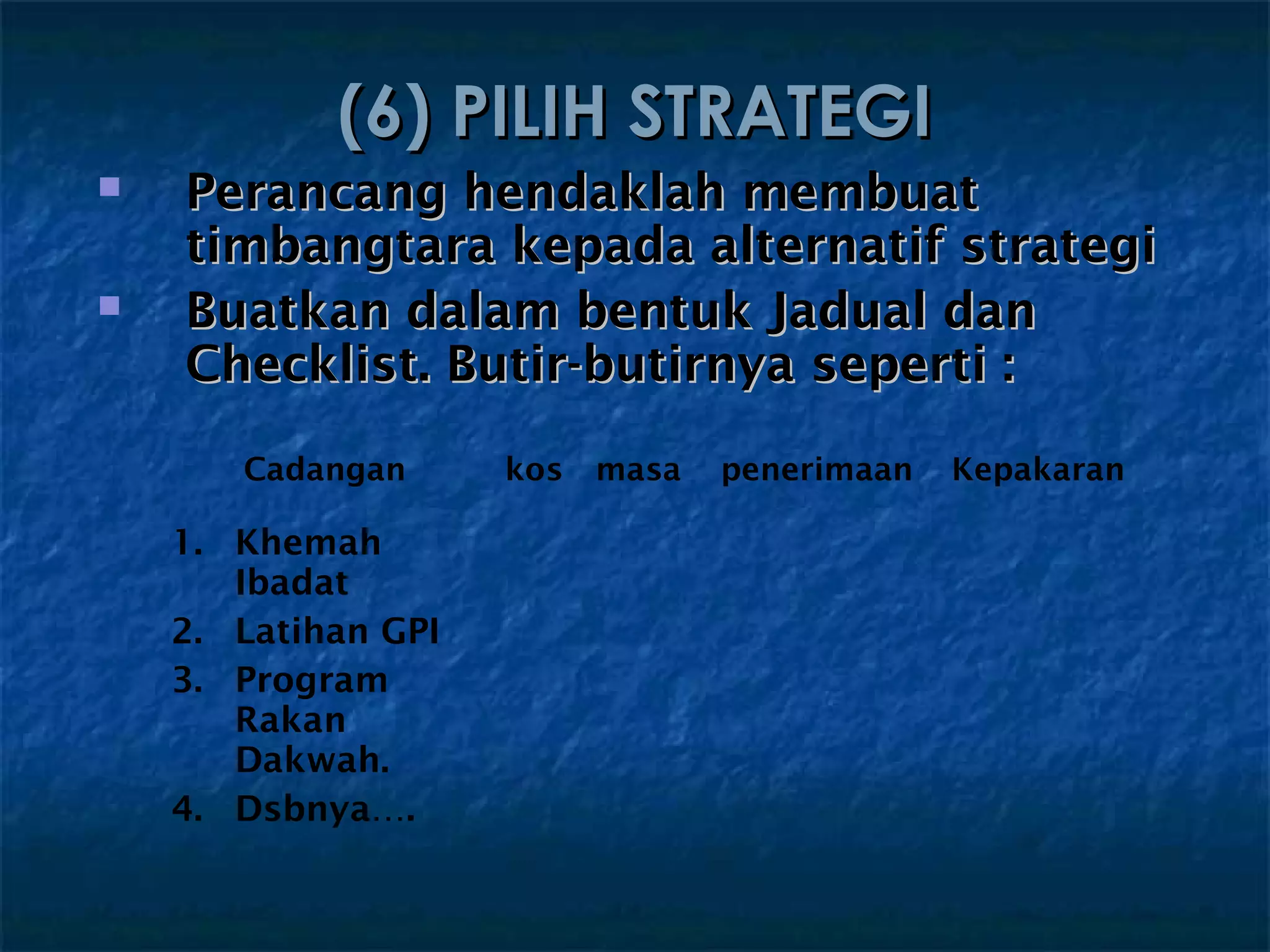 Perancangan strategik | PPT