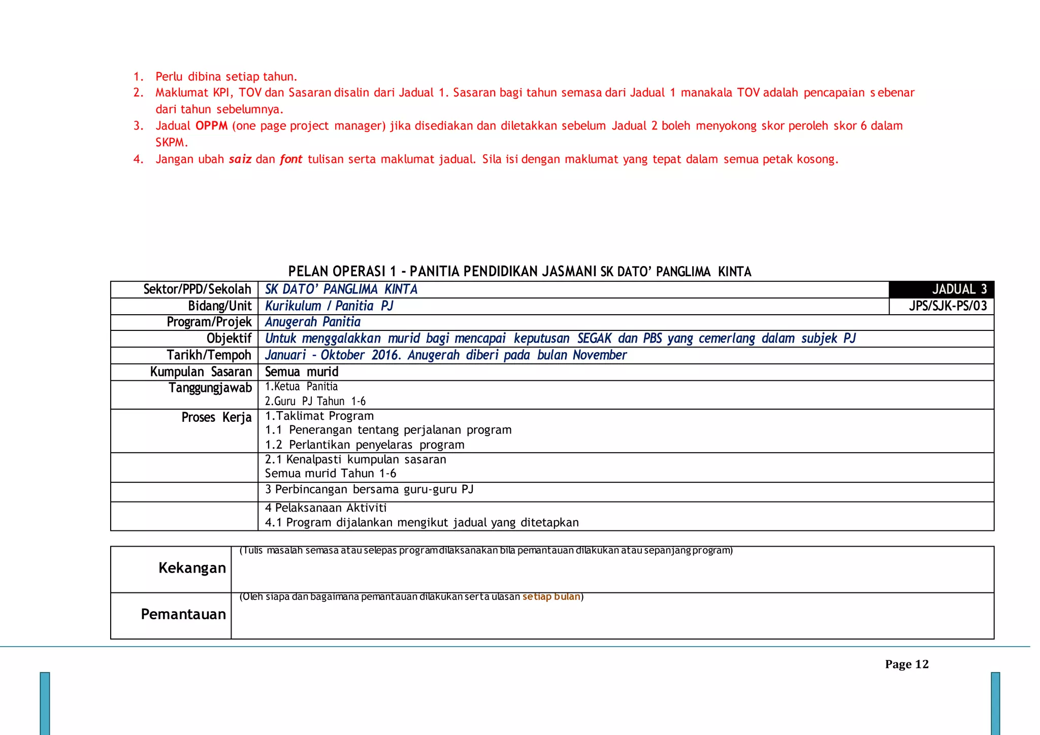 Perancangan strategik pj | DOCX