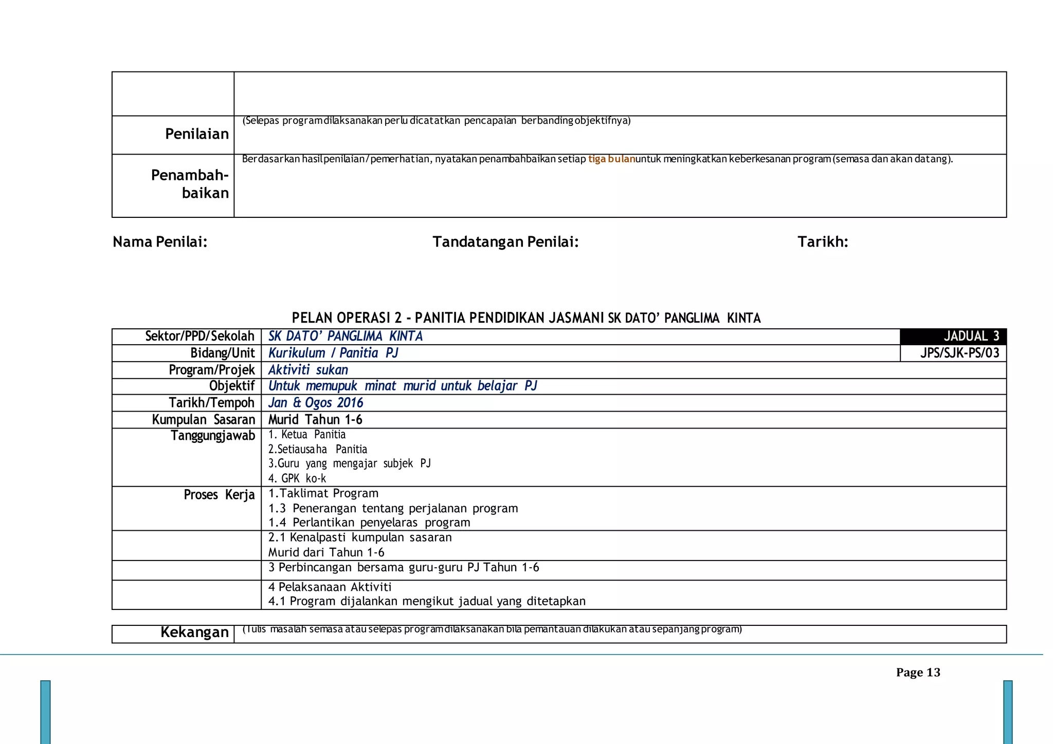 Perancangan strategik pj | DOCX