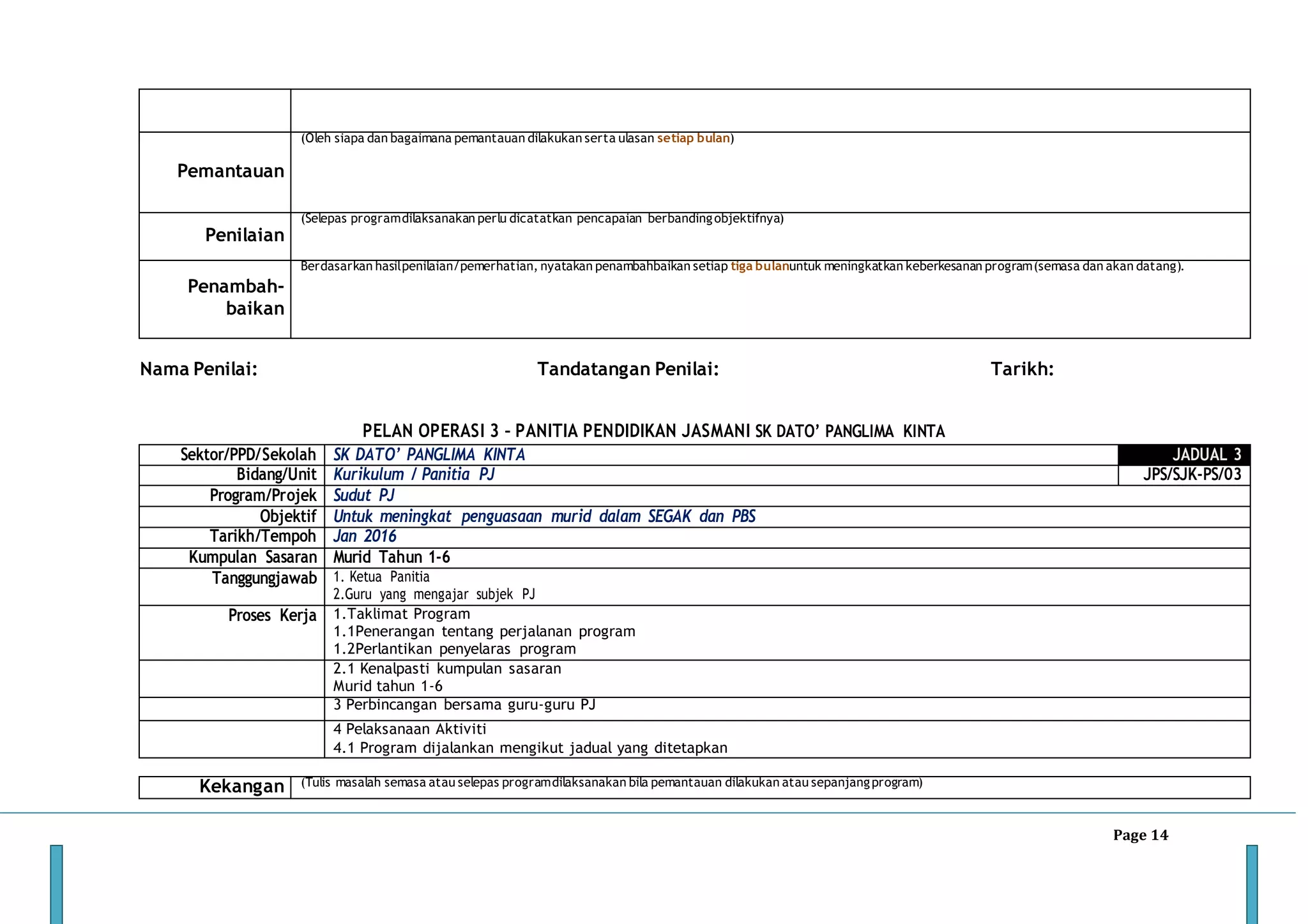 Perancangan strategik pj | DOCX