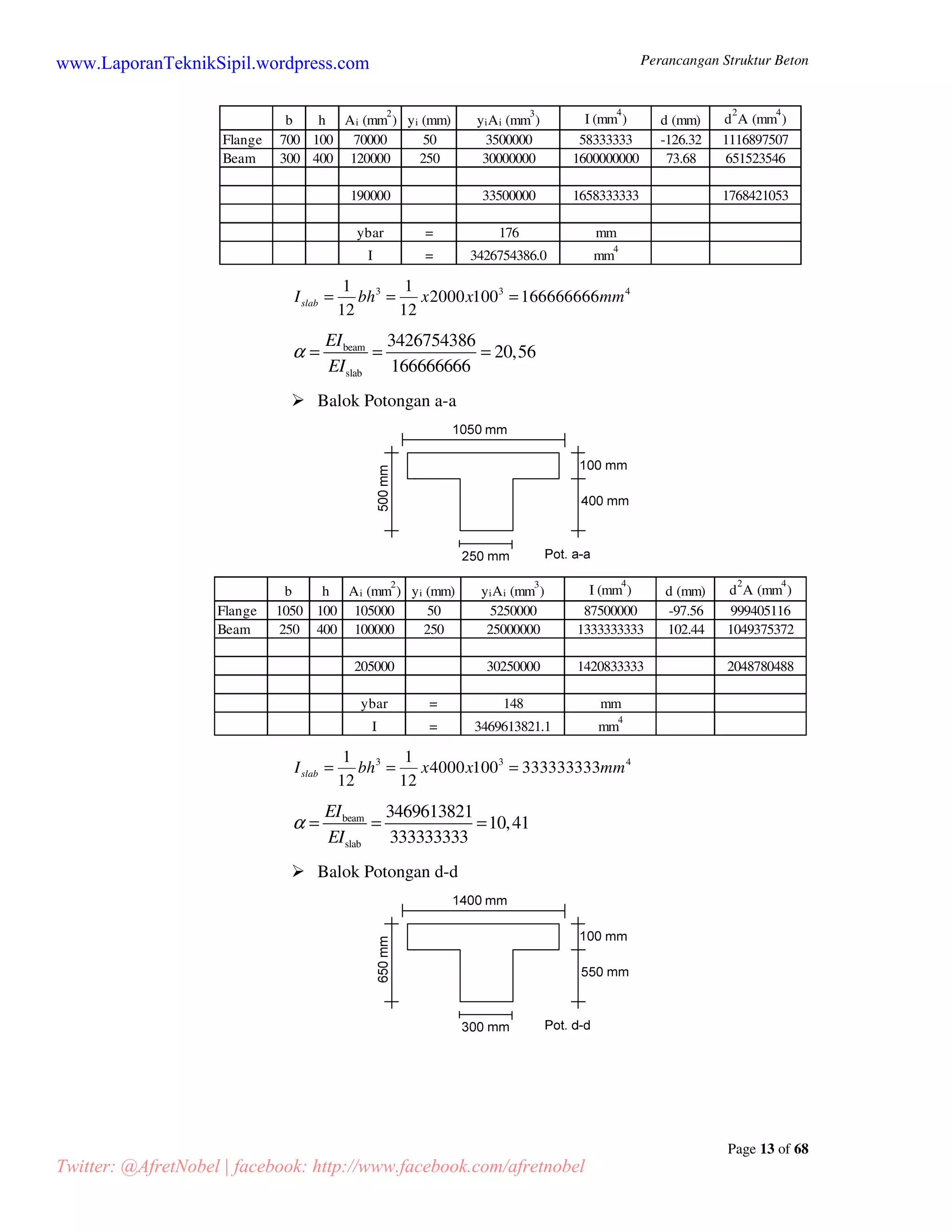 Perancangan struktur beton perpustakaan 4 lantai | PDF