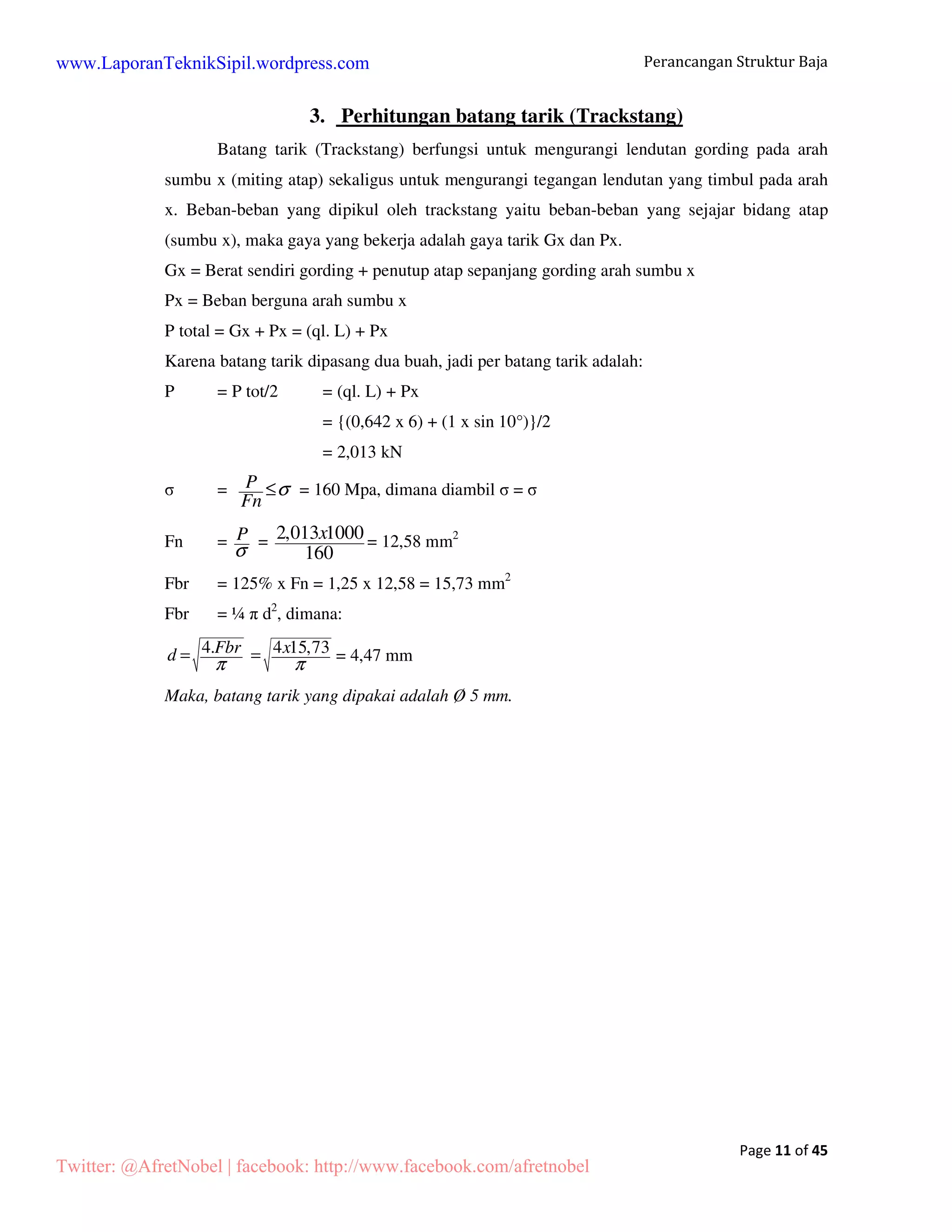 Perancangan struktur kuda kuda baja tipe gable | PDF