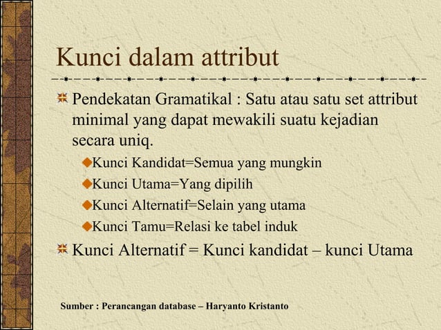 Perancangan tabel database dengan menggunakan entity relationship ...