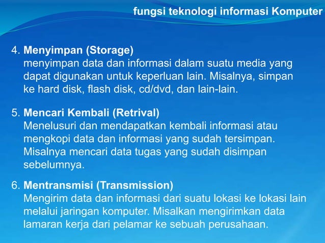 Peran dan fungsi komputer | PPTX