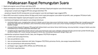 Peran dan Fungsi Kelompok Penyelenggara Panitia Pemungutan Suara | PPT