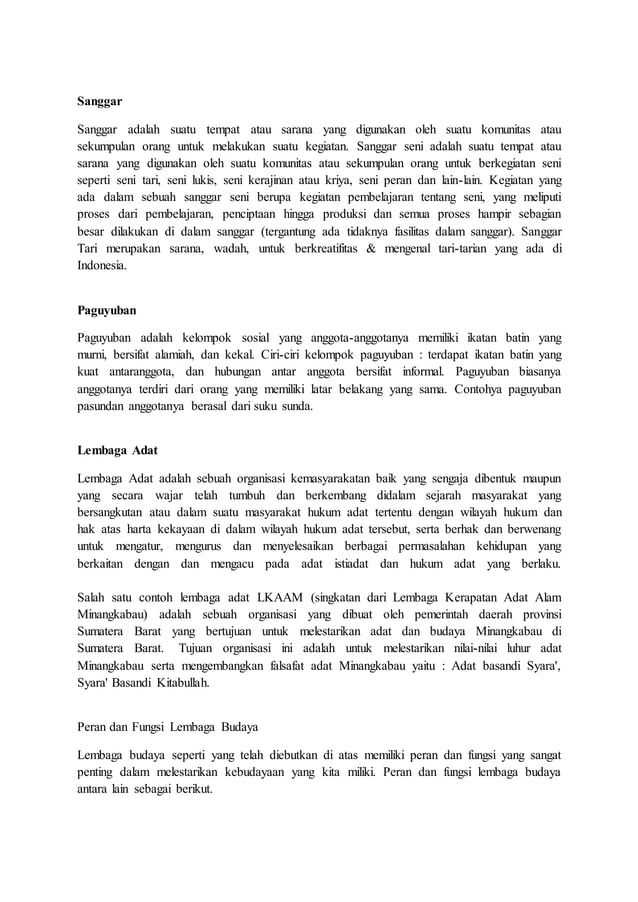 Peran dan fungsi lembaga keluarga, agama, ekonomi, pendidikan, budaya dan lembaga politik aldi ...