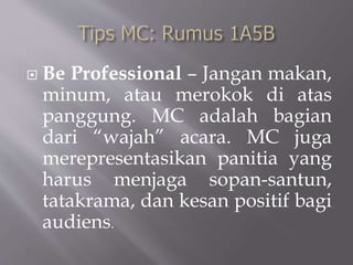 Peran dan Tanggung Jawab MC #2 | PPTX