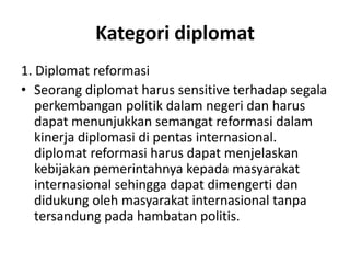 Peran diplomat dalam diplomasi | PPTX