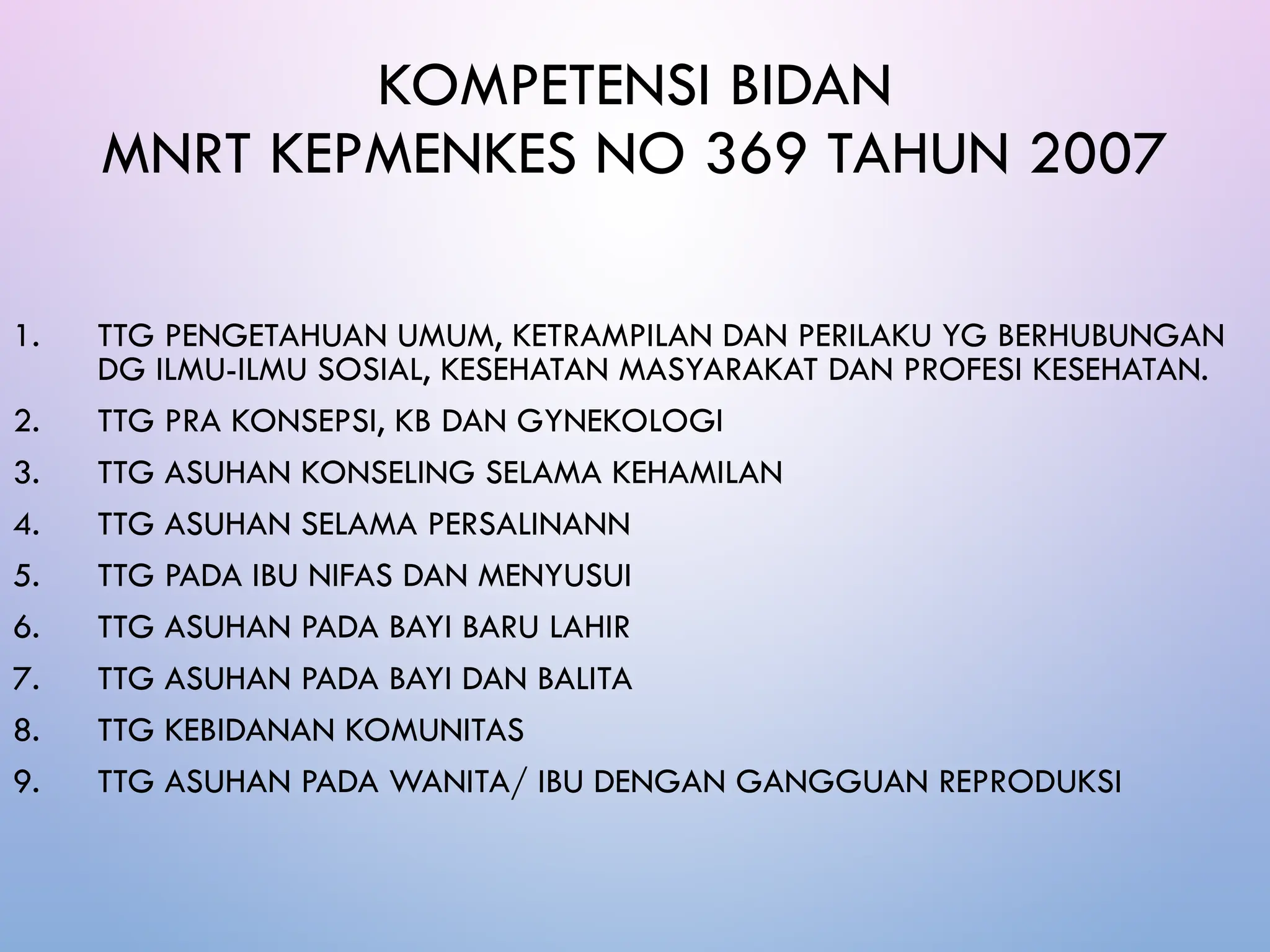 KONSEP KEBIDANAN TEMA: Peran Fungsi Bidan.ppt