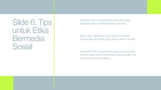 Peranan fungsi dan etika bermedia sosial | PPTX