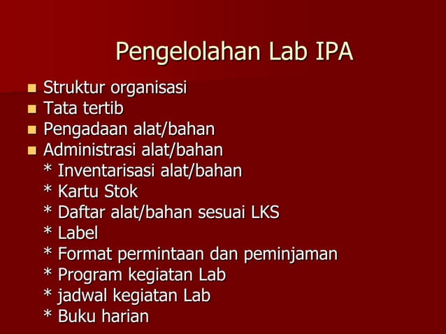 Peran fungsi laboratorium ipa | PPTX