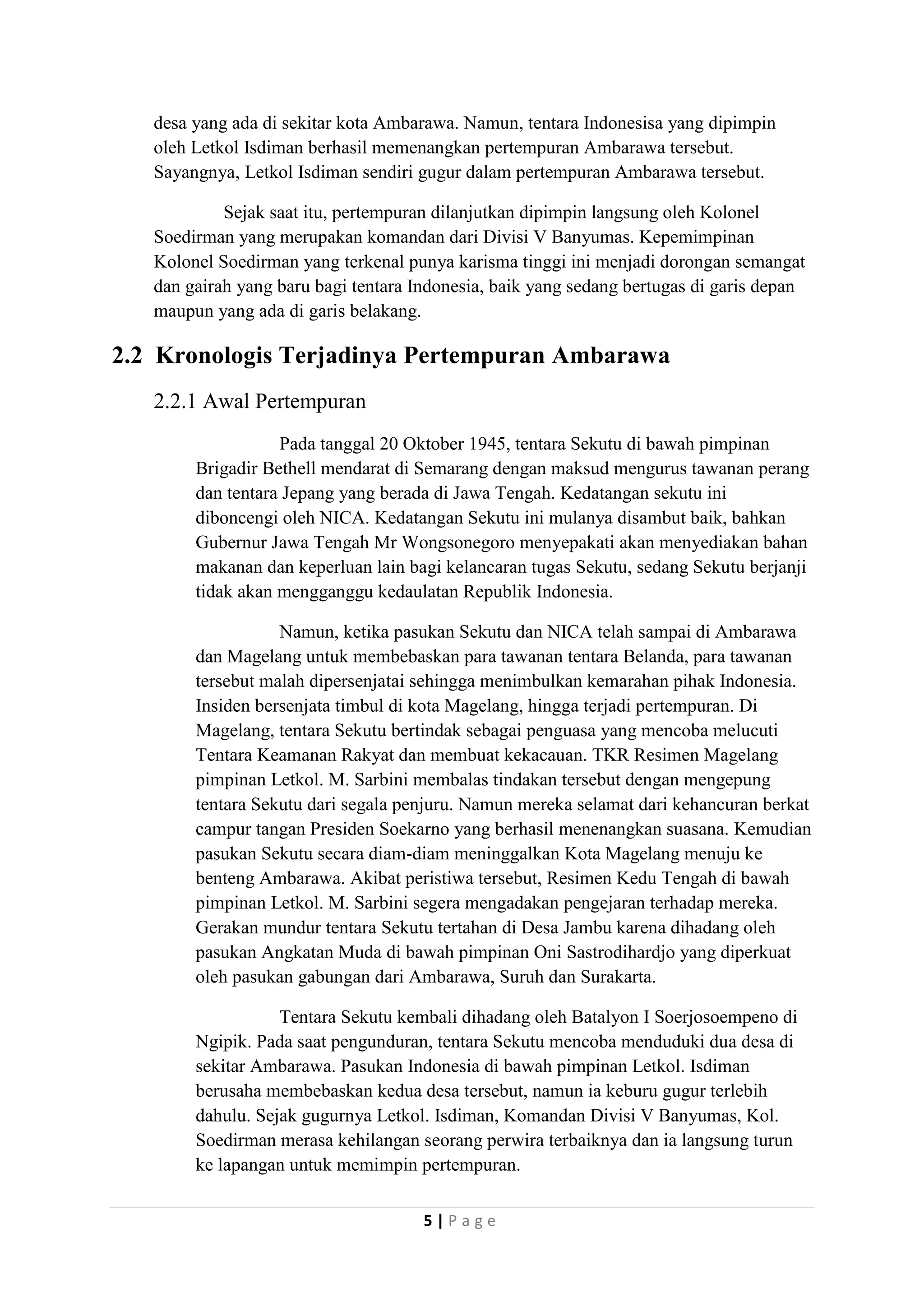 Perang ambarawa | DOCX