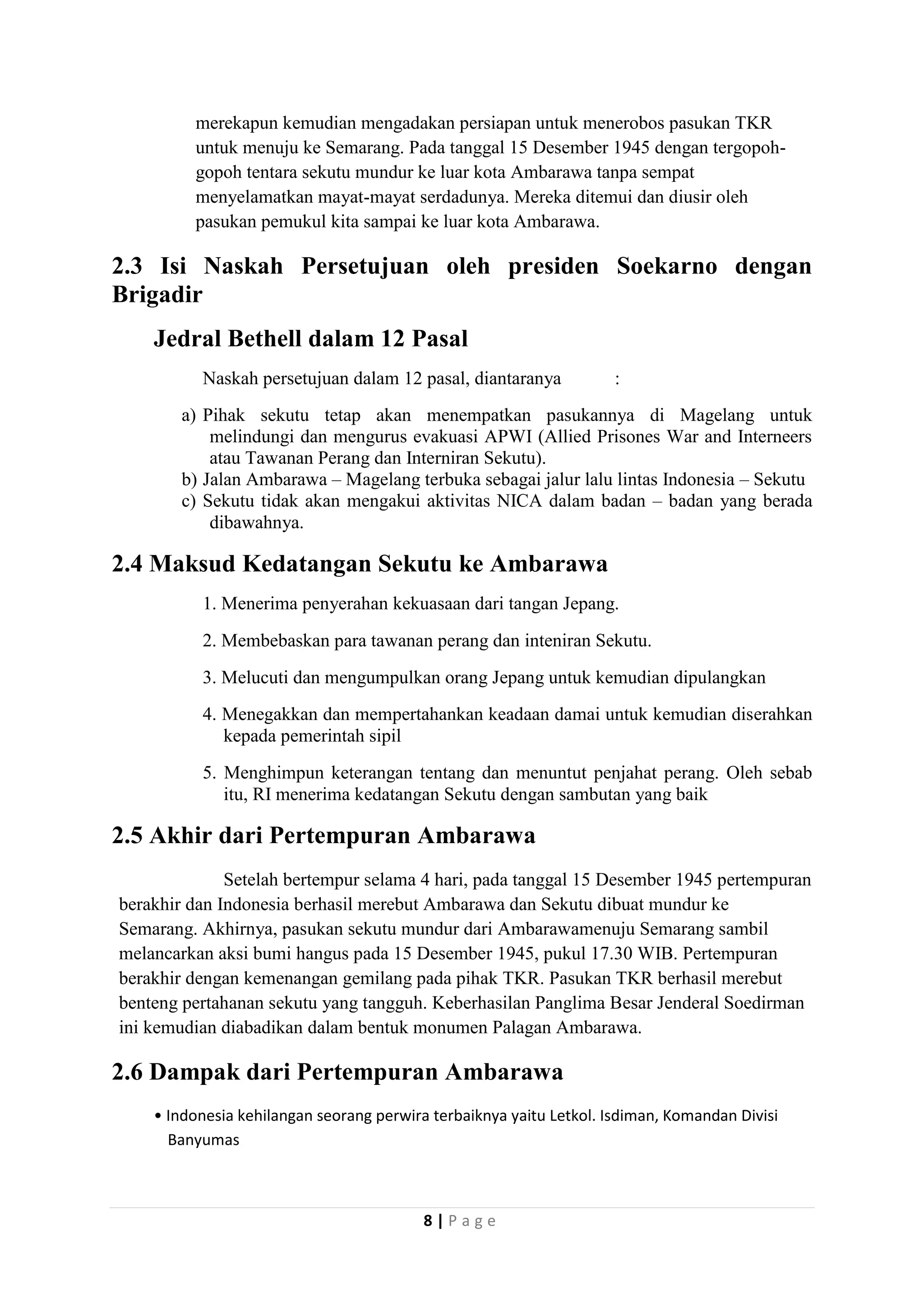 Perang ambarawa | DOCX