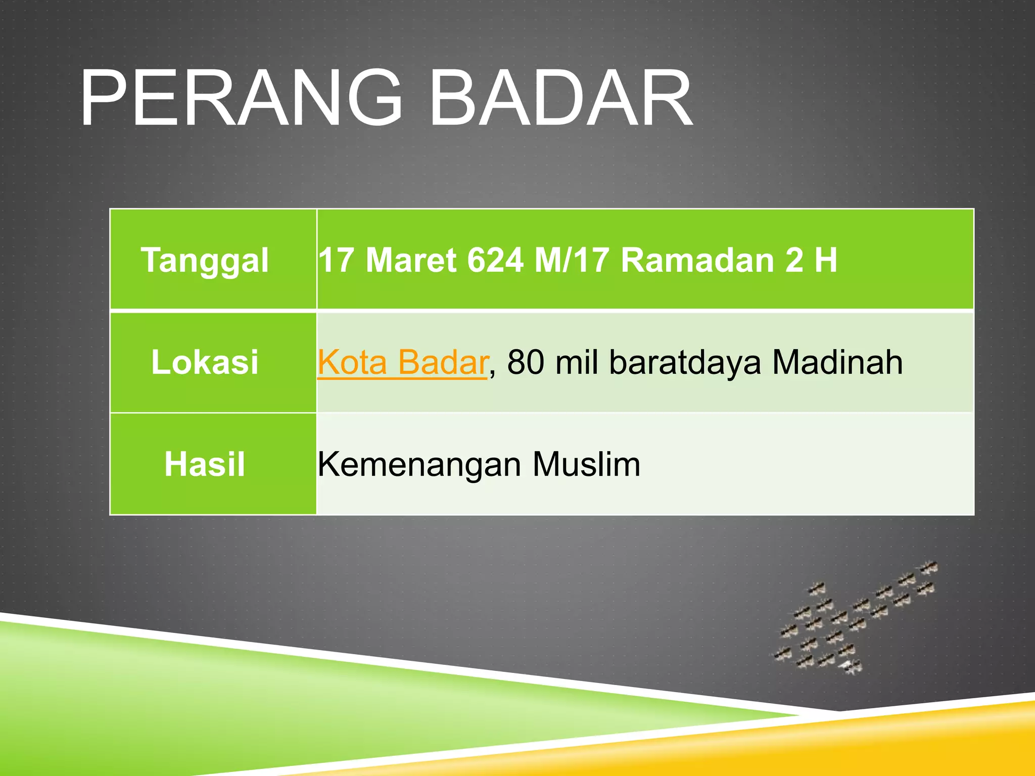 Perang badar vs perang uhud | PPTX