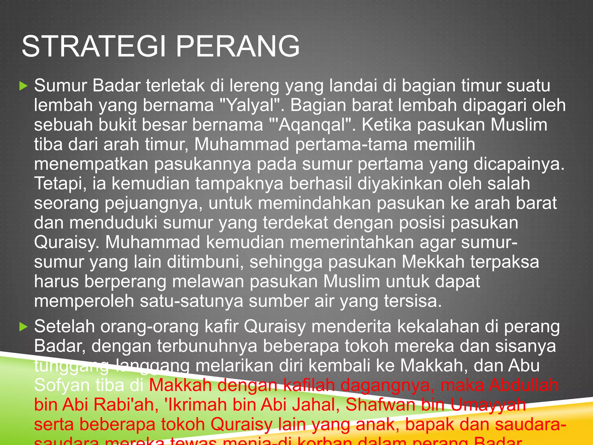 Perang badar vs perang uhud | PPTX