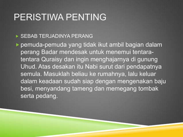 Perang badar vs perang uhud | PPTX