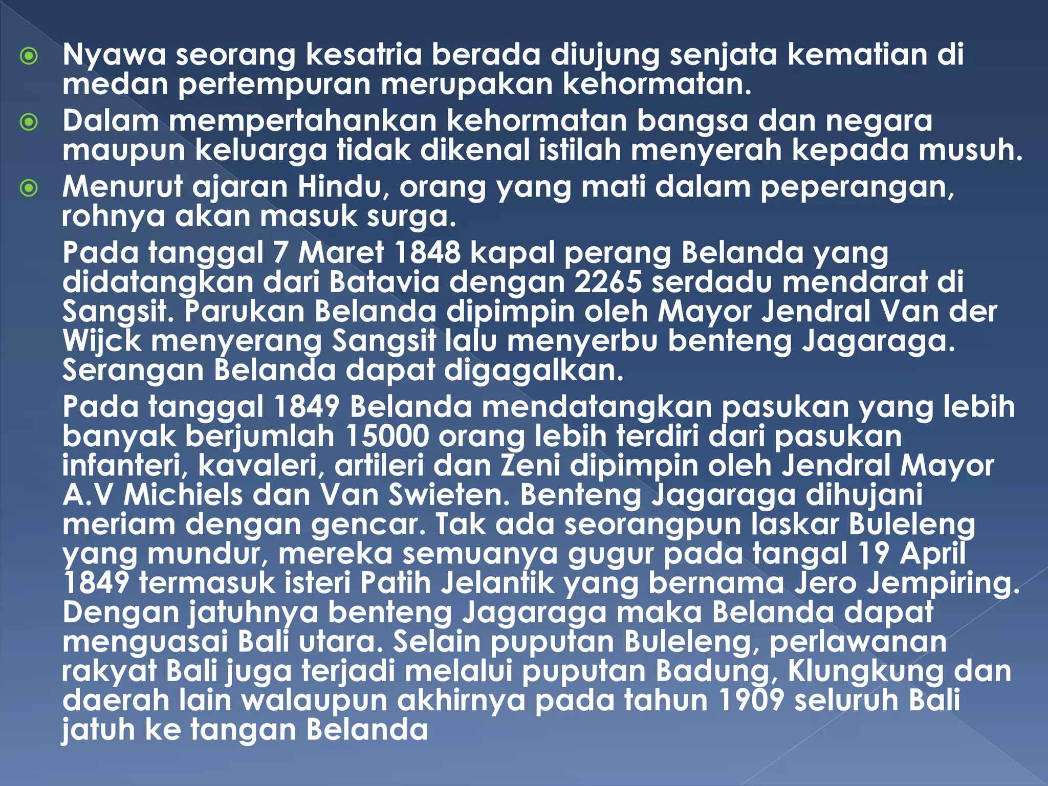 sejarah Perang bali, perang batak, perang banjar | PPTX