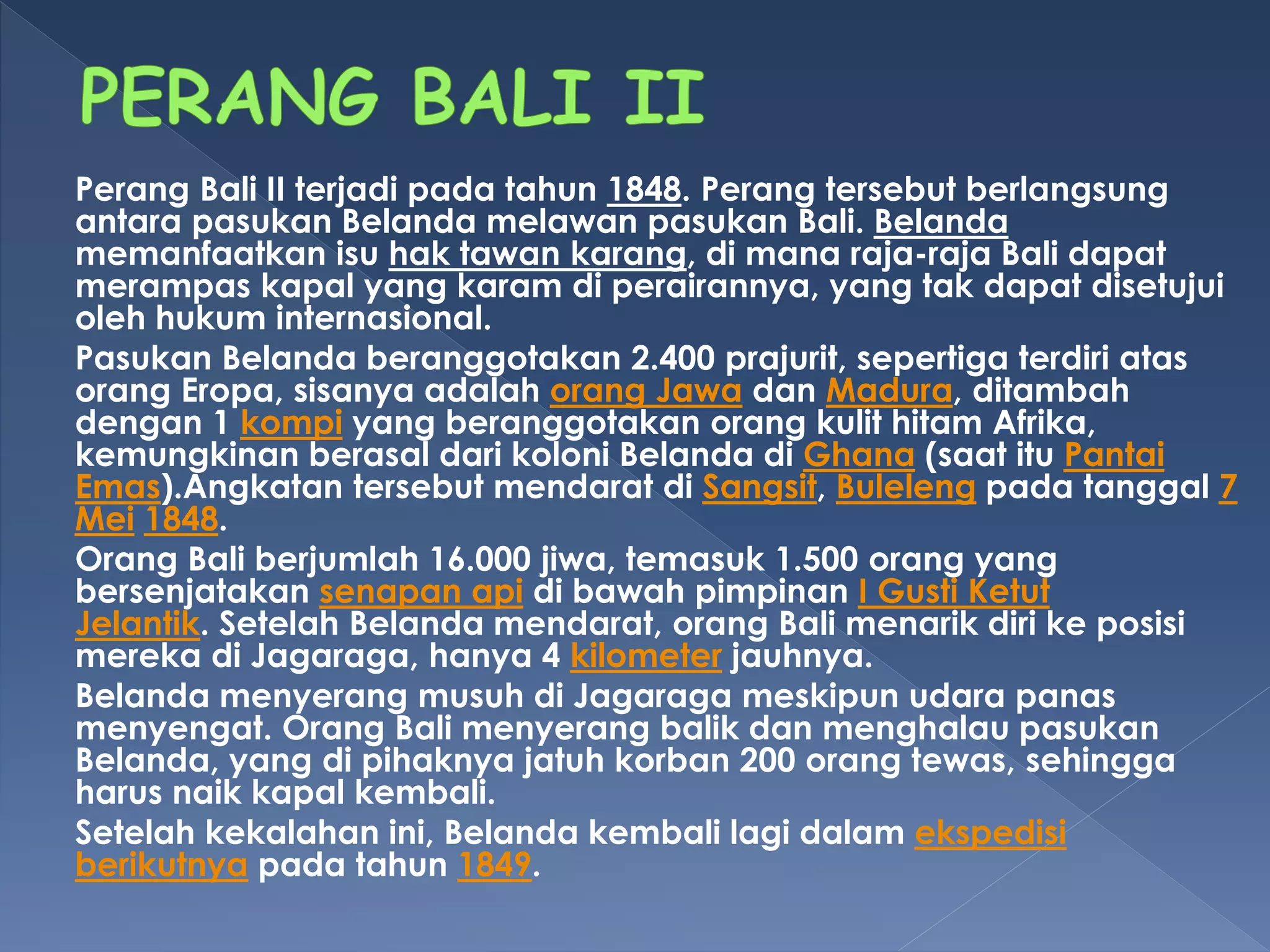sejarah Perang bali, perang batak, perang banjar | PPTX