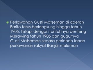 sejarah Perang bali, perang batak, perang banjar | PPTX