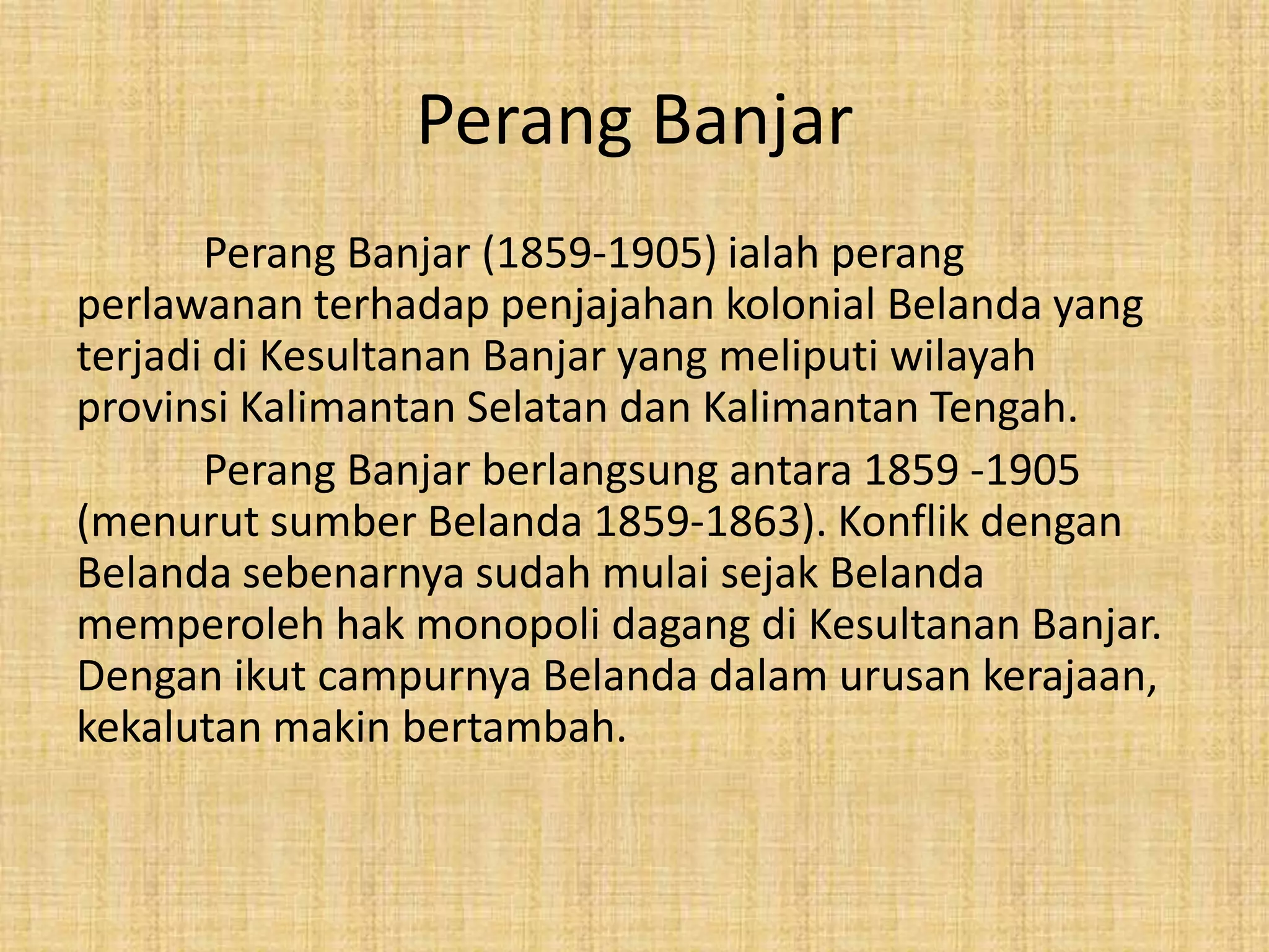 Perang banjar | PPTX