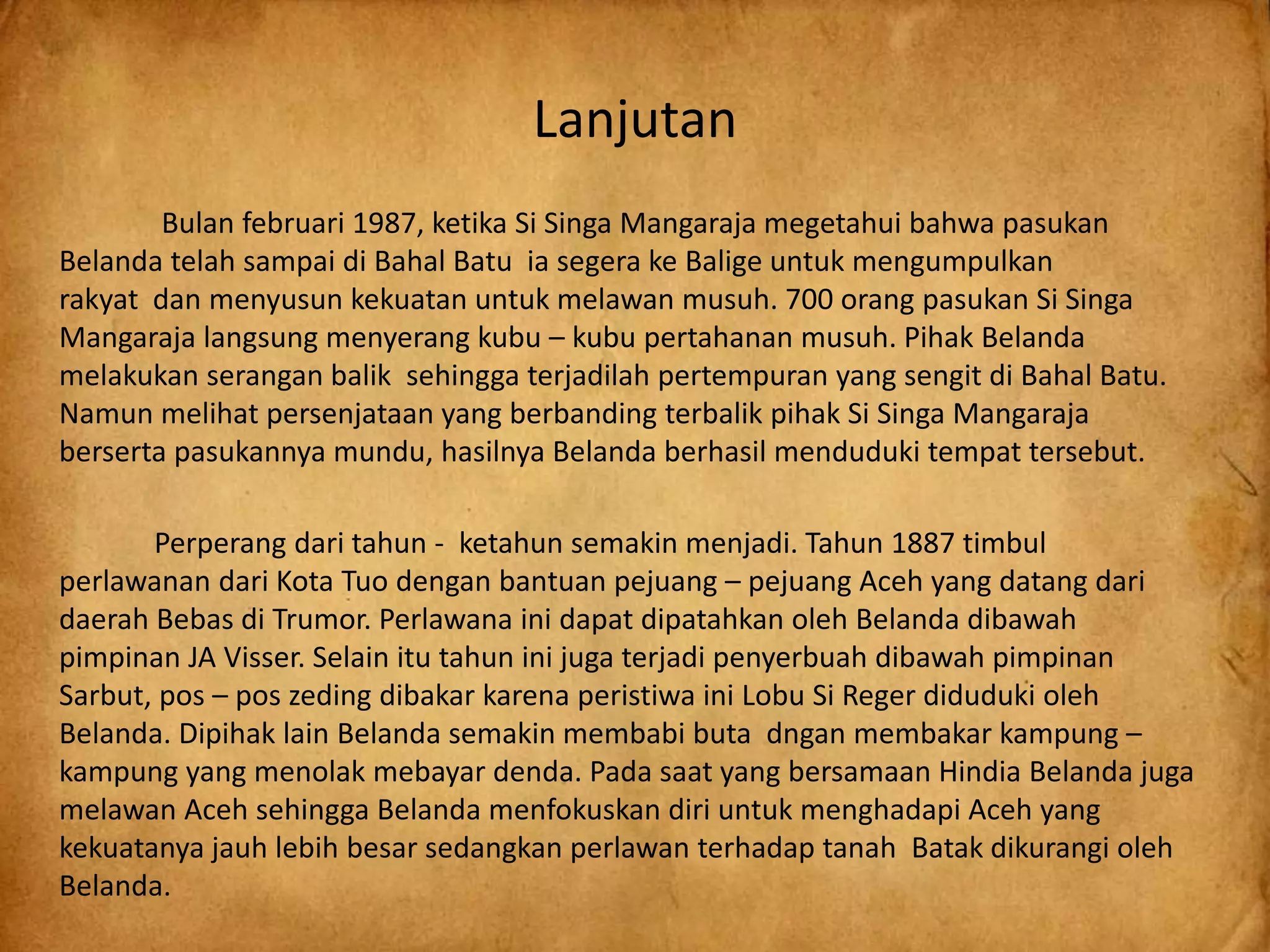 Perang Batak | PPTX