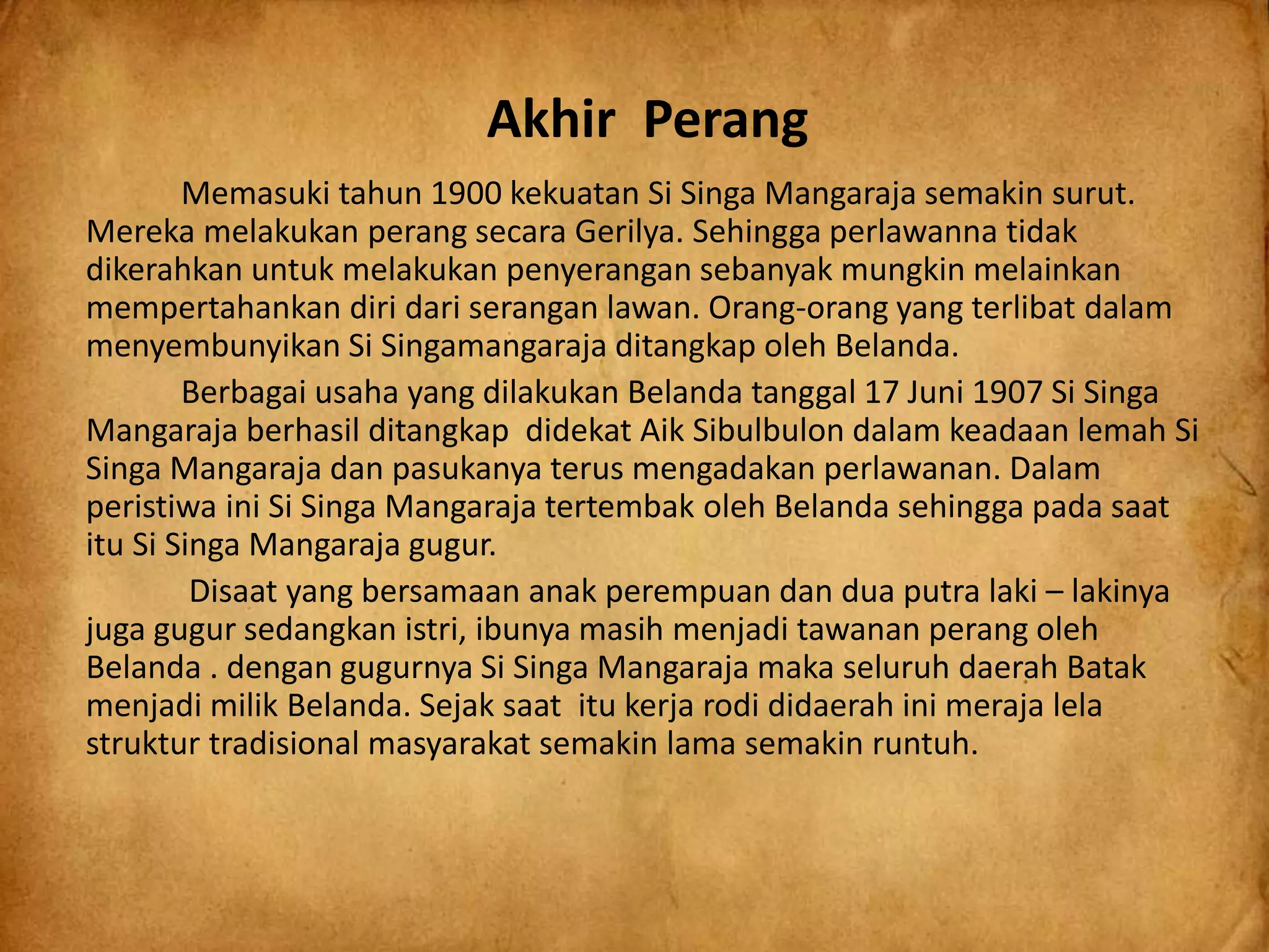 Perang Batak | PPTX