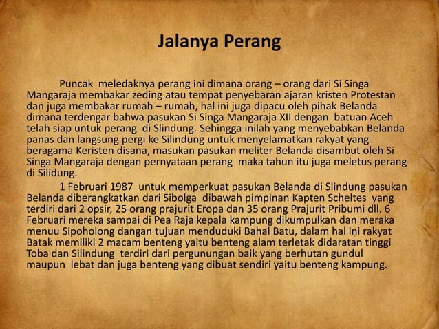 Perang Batak | PPTX