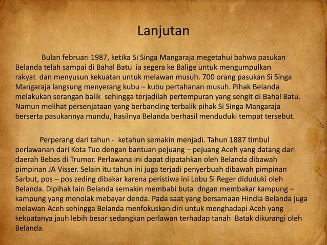 Perang Batak | PPTX