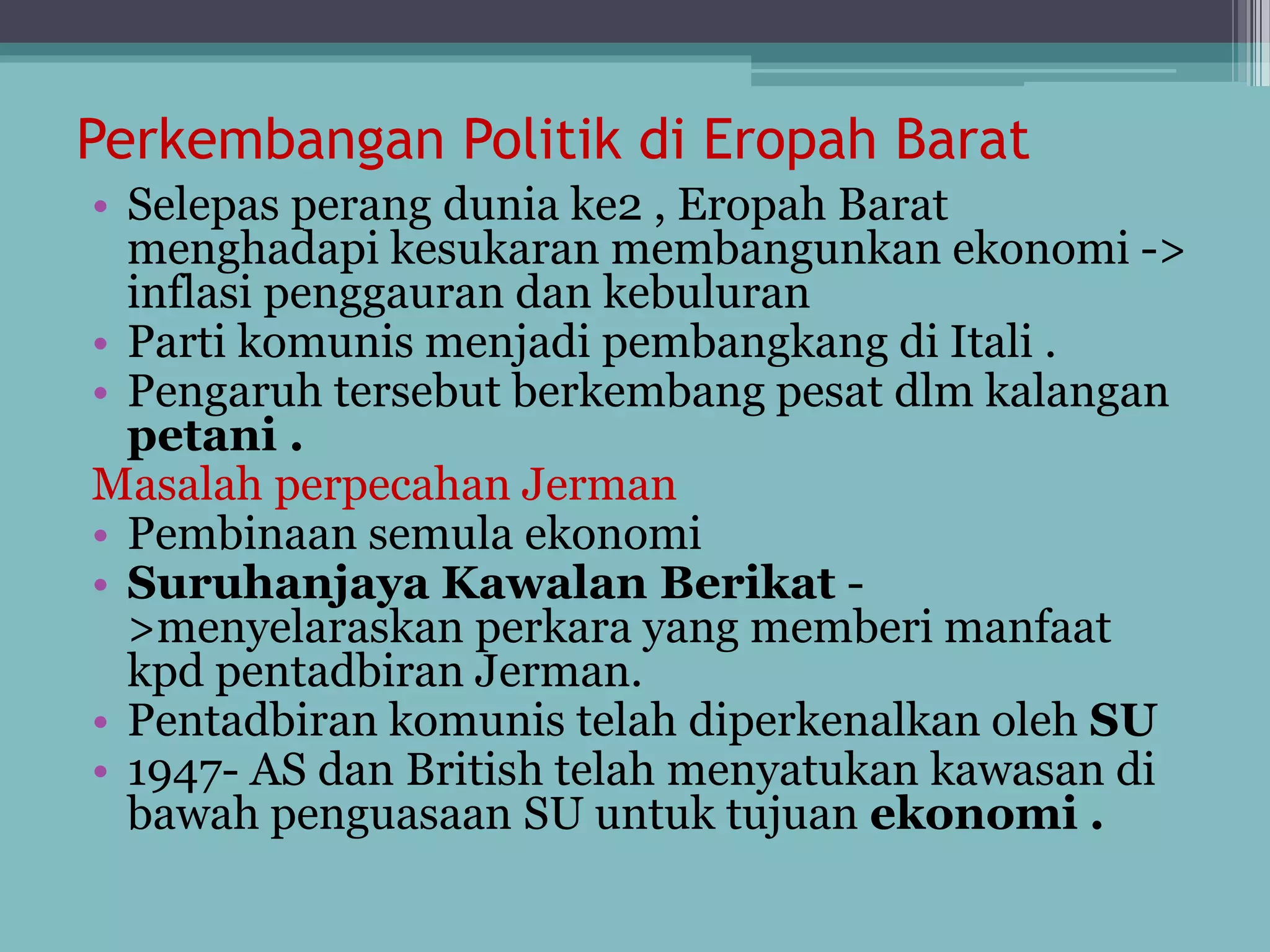 Perang dingin (1945 1955) | PPTX