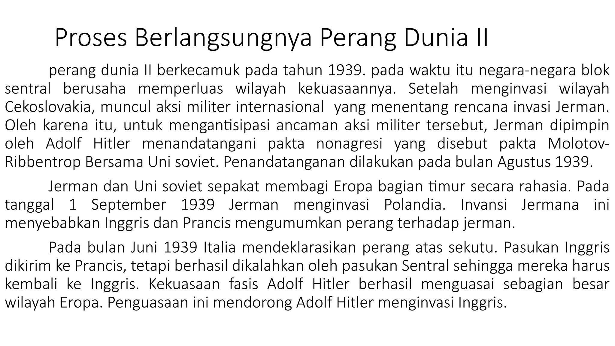 sejarah latar belakang perang dunia II.. | PPTX