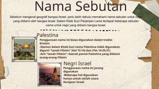 Geografi Palestina dalam Kitab Suci Perjanjian Lama | PPTX