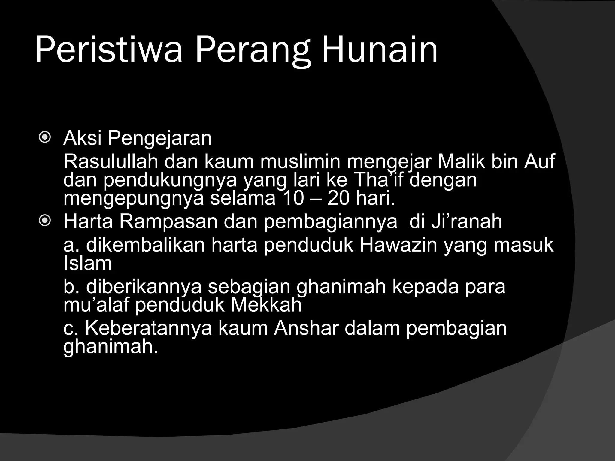 Perang hunain | PPT