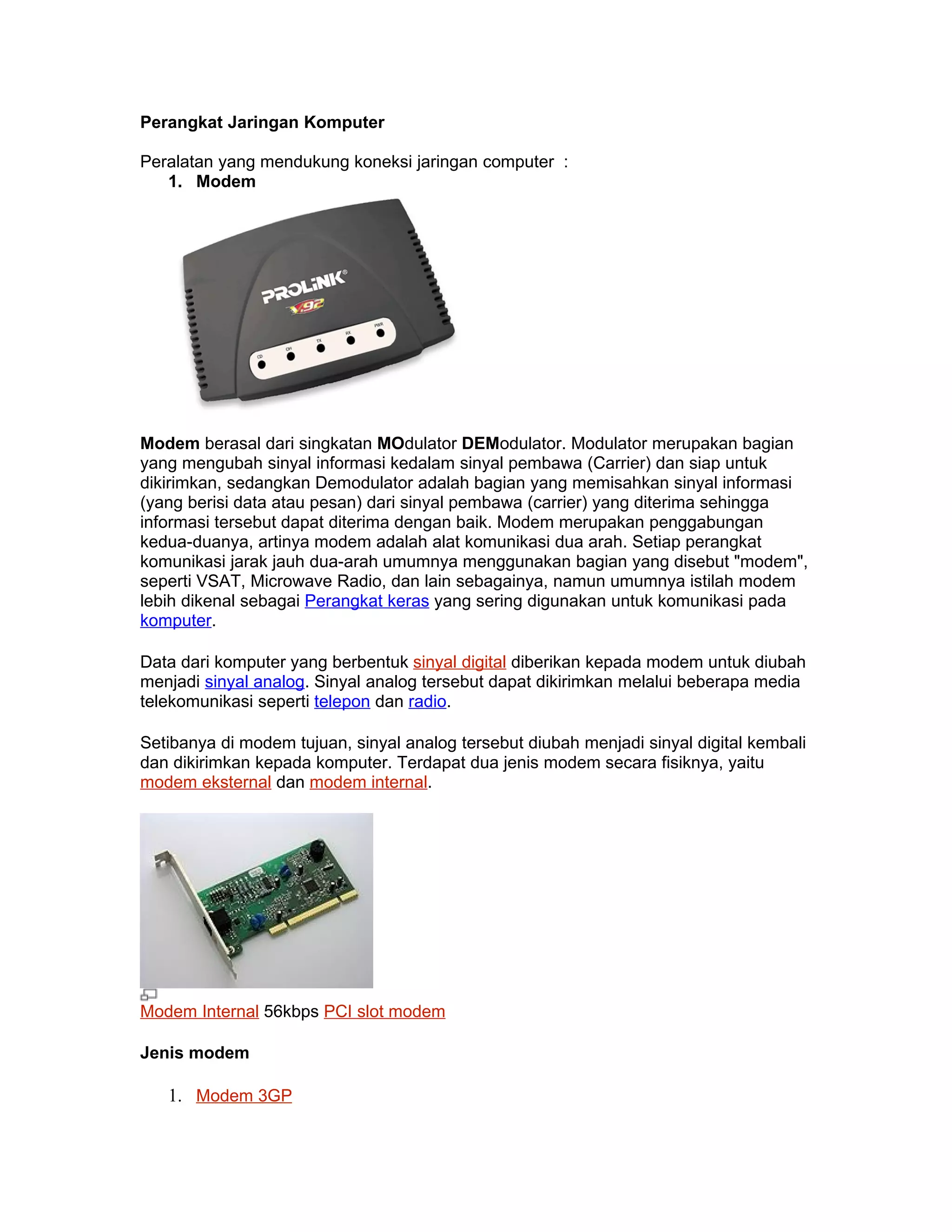 Perangkat jaringan-komputer | DOC