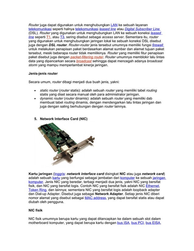 Perangkat jaringan-komputer | DOC