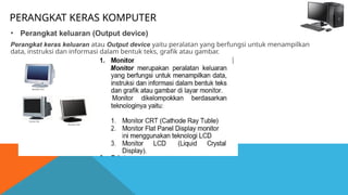 sistem komputer prangkat keras (harware) | PPTX