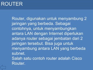 Perangkat Keras Jaringan Komputer | PPT