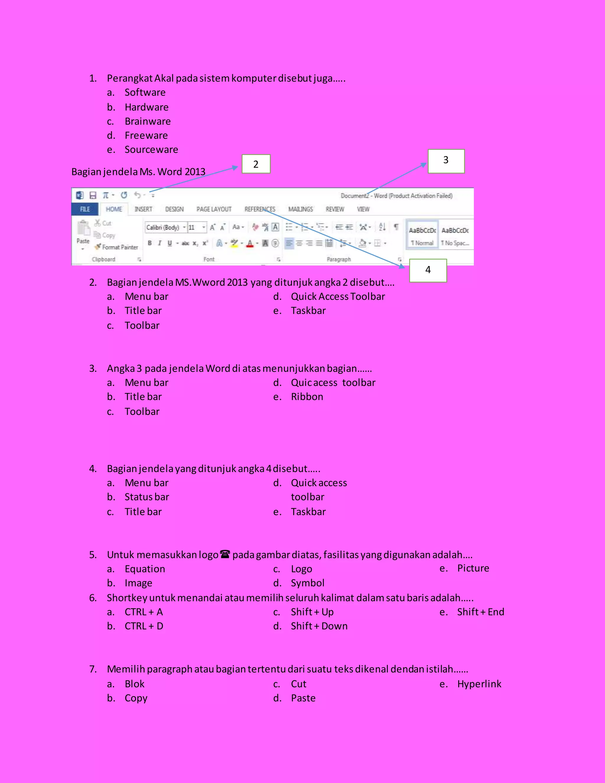 Soal Tik 2015-2016 by@yulius | PDF