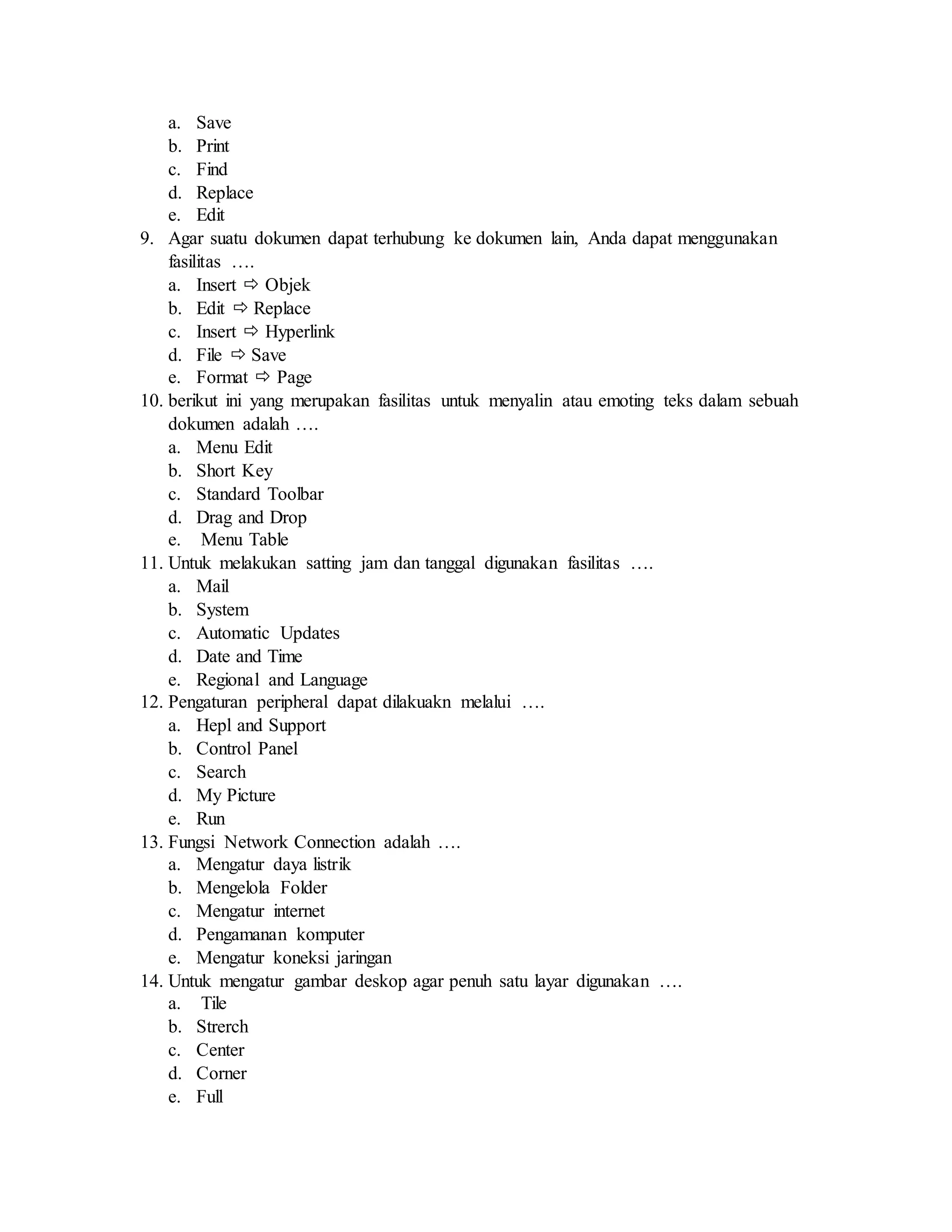 soal UKK Semester II Kelas X | DOCX