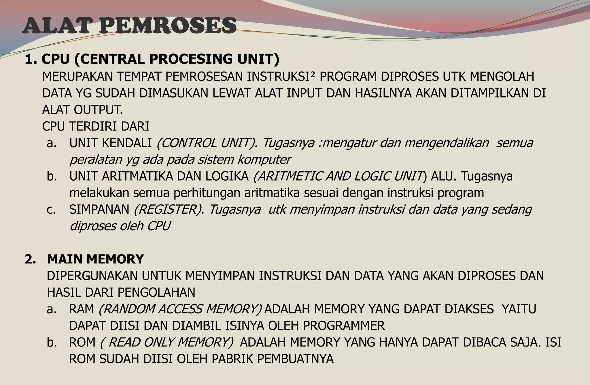 Perangkat input dan output | PPTX