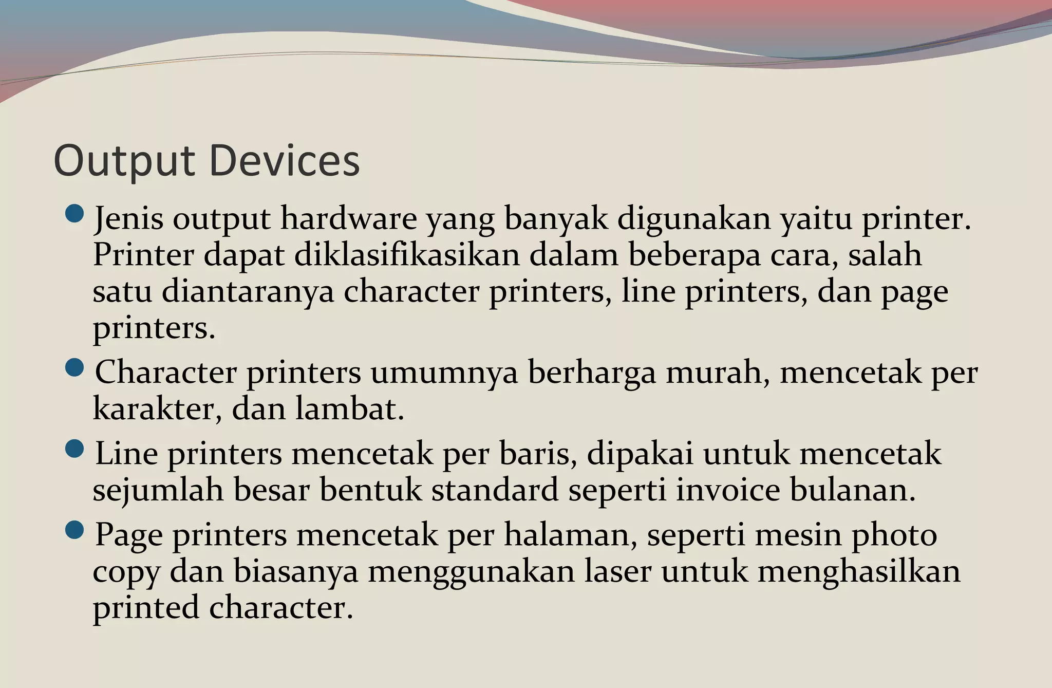 Perangkat Input Dan Output Ppt 2 Ppt
