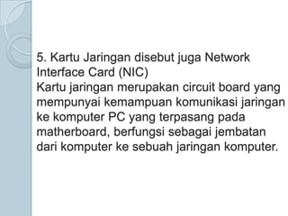 Perangkat jaringan komputer | PPTX