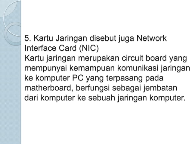 Perangkat jaringan komputer | PPTX