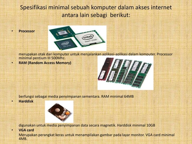 Perangkat keras dan fungsinya untuk akses internet | PPTX