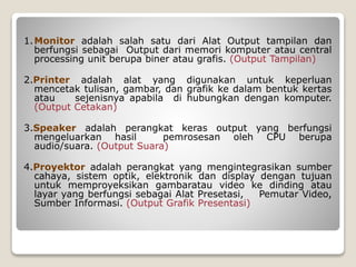 Perangkat keras komputer | PPTX