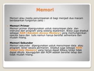 Perangkat keras komputer | PPTX