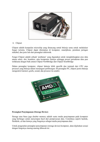 Perangkat Keras Komputer dan Fungsinya | PDF