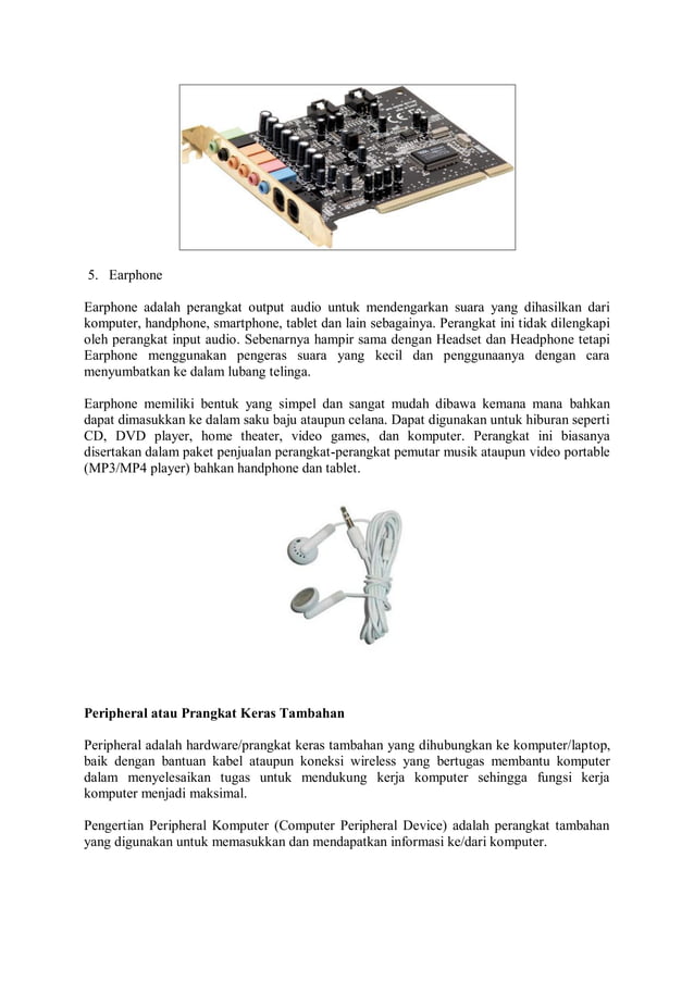 Perangkat Keras Komputer dan Fungsinya | PDF