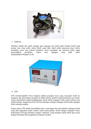 Perangkat Keras Komputer dan Fungsinya | PDF